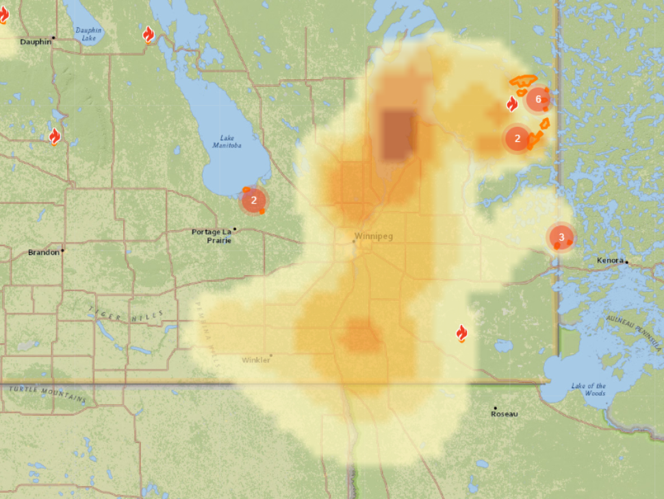 Thick wildfire smoke from Nopiming to blanket Winnipeg and southeastern Manitoba - CHVNRadio ...